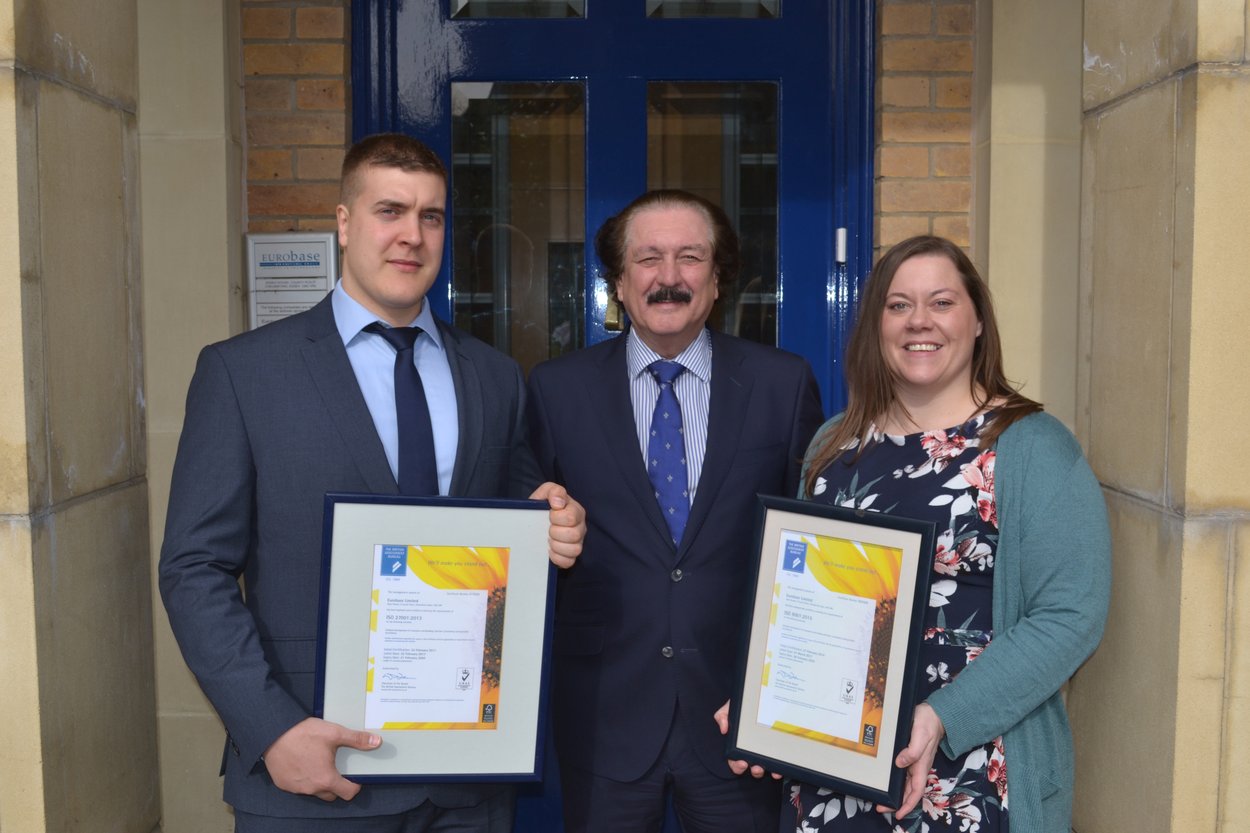 Eurobase achieves ISO 27001 and ISO 9001 certification